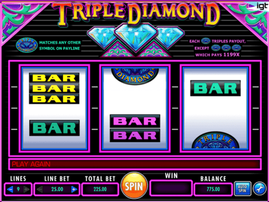 Triple Diamond Slot Machine - Full Game Review & Free Demo!