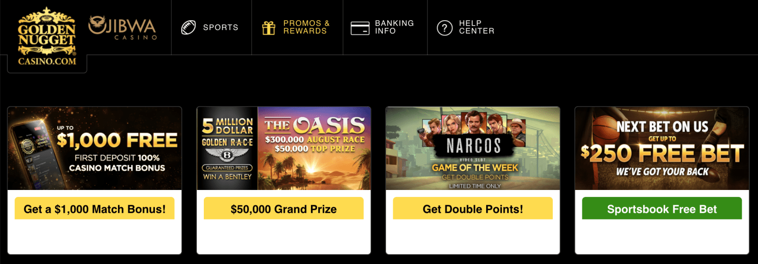 Golden Nugget Casino Bonus Code - Get $1,000 Welcome Bonus