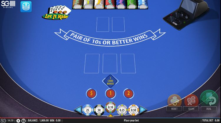 Let It Ride Online - Play Casino Games for Free or Real Money