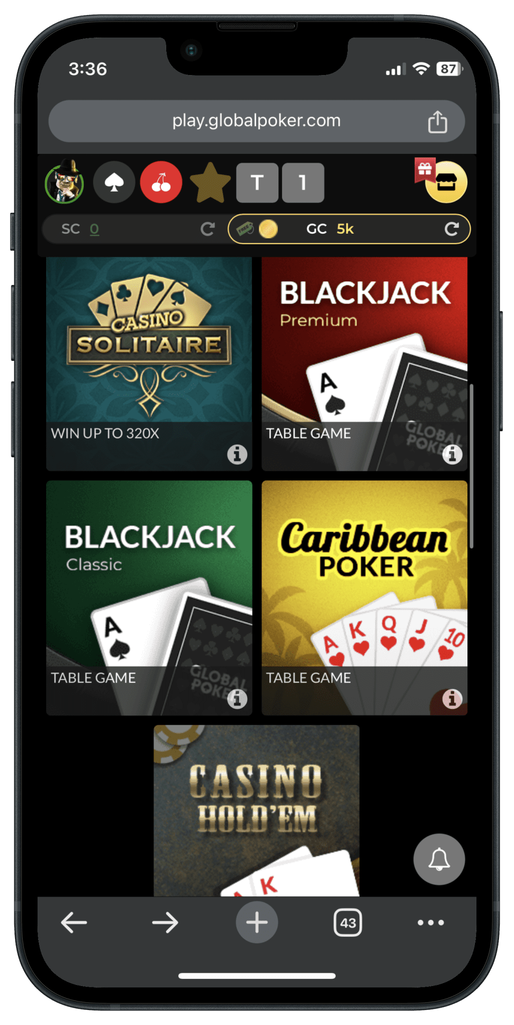 Global Poker Bonus Code - 150,000 Gold Coins for $10